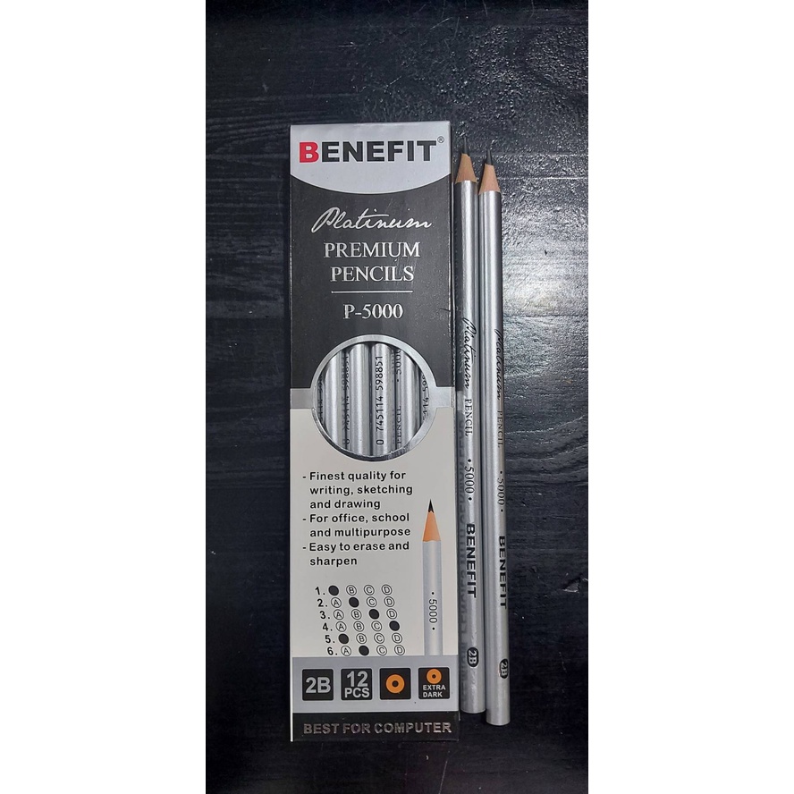 Jual Pensil 2b Benefit Gold Silver 12pcs Shopee Indonesia