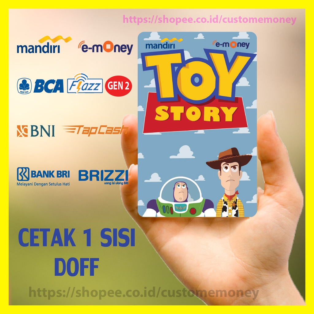 Jual KARTU EMONEY ANIME TOY STORY WOODY BUZZ E-MONEY MANDIRI FLAZZ BCA ...