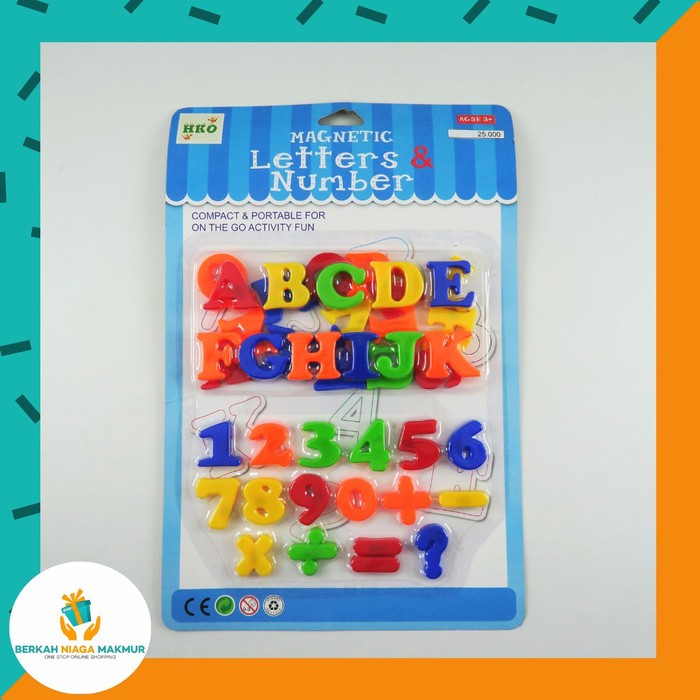 Jual Magnetic Letters & Numbers / Mainan Edukasi Magnet Angka & Huruf ...