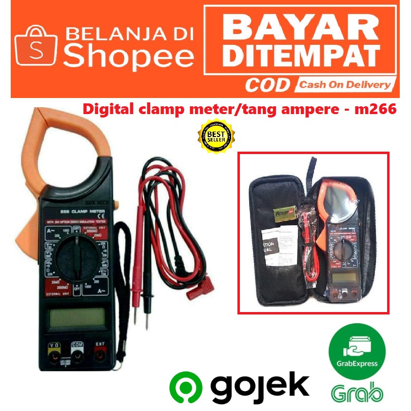 Jual Tang Ampere Digital clamp meter M266 1000V-ORIGINAL | Shopee Indonesia