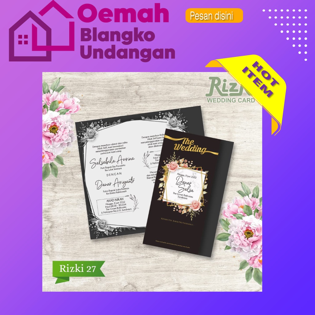 Jual Blangko Undangan RIZKY 27 HARGA MURAH | Shopee Indonesia