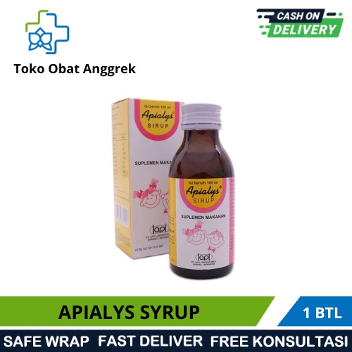 Jual APIALYS SYRUP/SUPLEMEN UNTUK ANAK/MASA PENYEMBUHAN/MASA ...