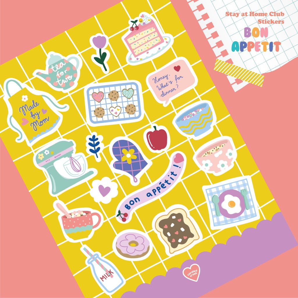 Jual BON APPETIT (Stay at Home Club Stickers) | Shopee Indonesia