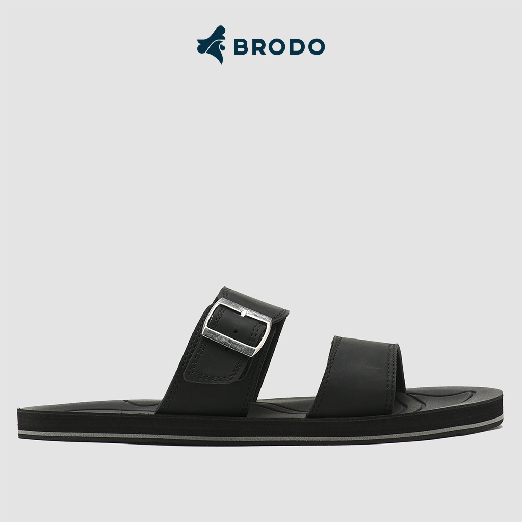 Jual BRODO - Sandal Fresco Slider Full Black | Shopee Indonesia