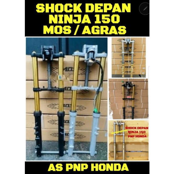 Jual SHOCK SKOK DEPAN NINJA 150 MOS T PNP HONDA TIGER AS GOLD CROOM MOS ...