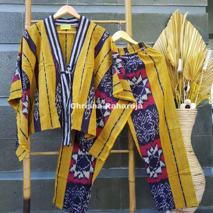 Jual Setelan Tenun Kimono All Size | Shopee Indonesia