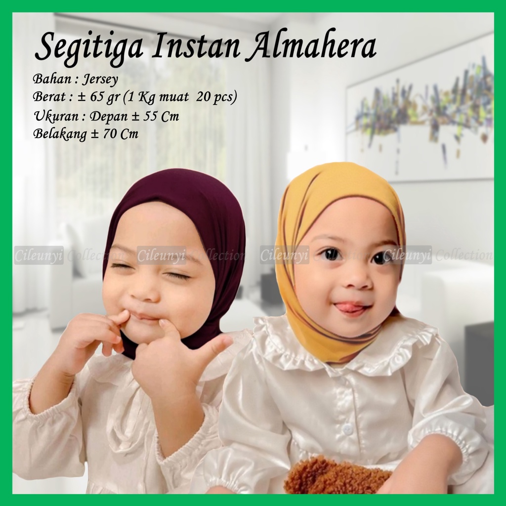 Jual Segitiga Anak Almahera Hijab Segi 3 Instan Jersey Premium Jilbab ...