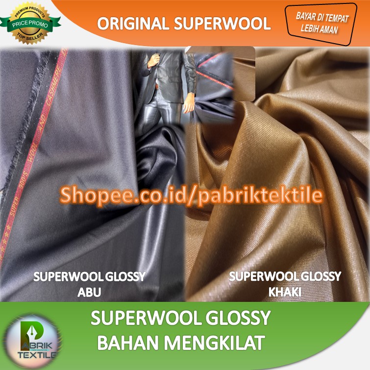 Jual BAHAN KAIN JAS MENGKILAT | Bahan Kain Superwool | Kain Jas Glossy ...