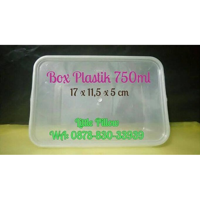 Jual EXLUSIVE Kotak Makan Bening 750ml/Box Kotak Plastik/Thinwall ...