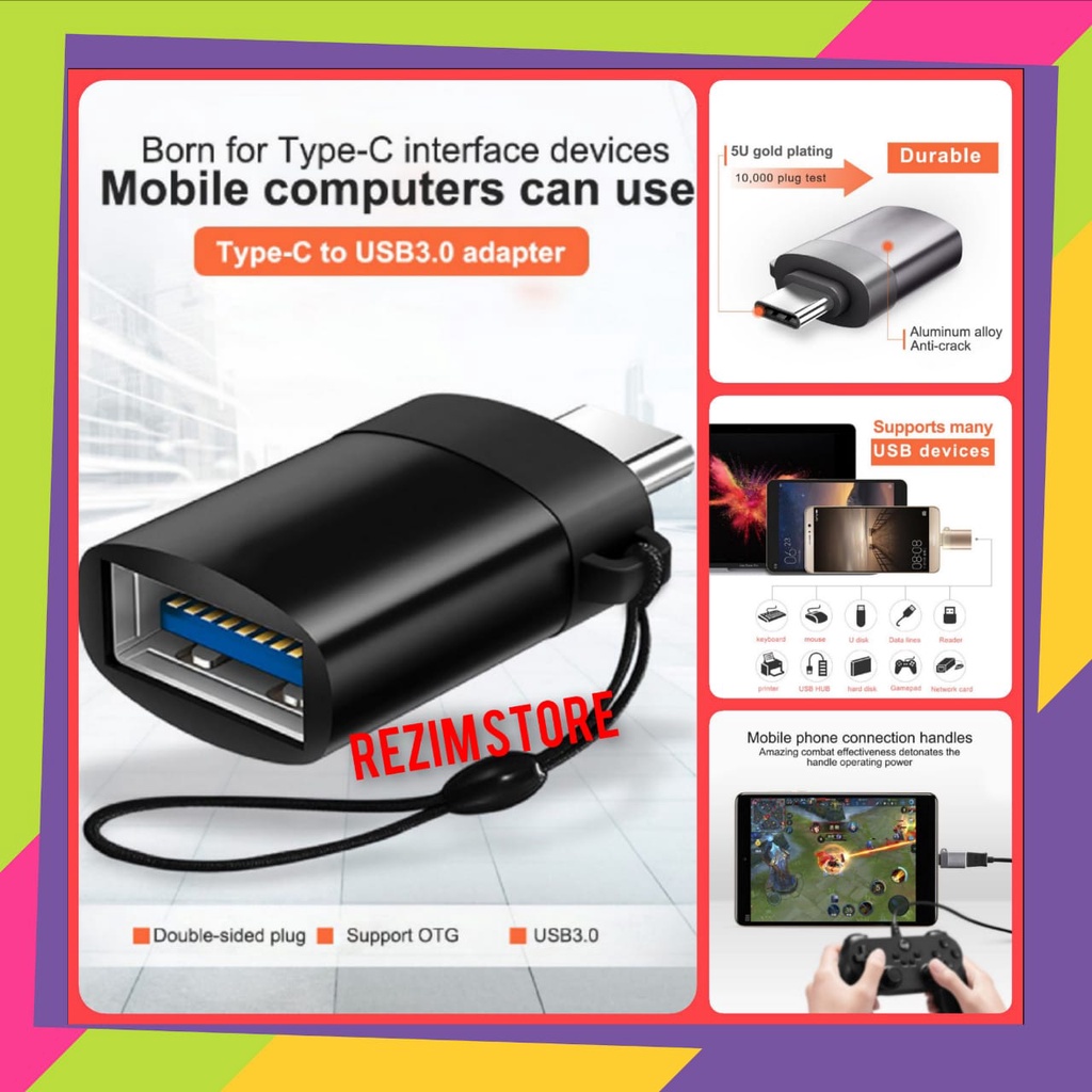 Jual OTG Type C To USB Port / OTG Plug Connector / OTG USB Tipe C | Shopee Indonesia