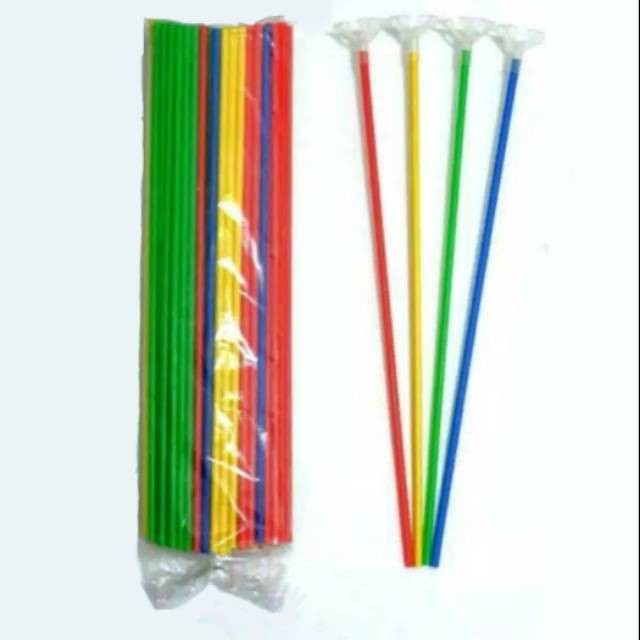 Jual Stik gagang Balon warna dan cup bening (per 10pcs) | Shopee Indonesia