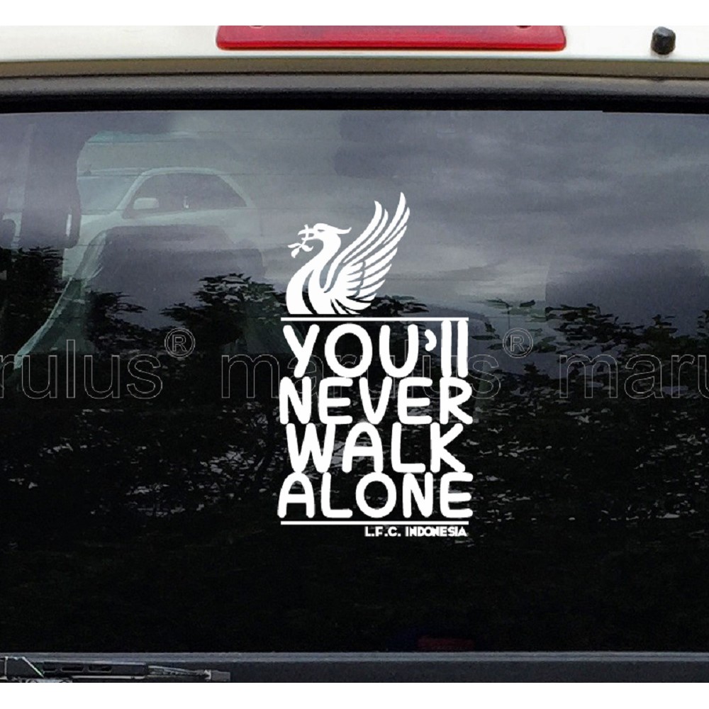 Jual Stiker Cutting YNWA You'll Never Walk Alone Text Liverpool Kaca ...