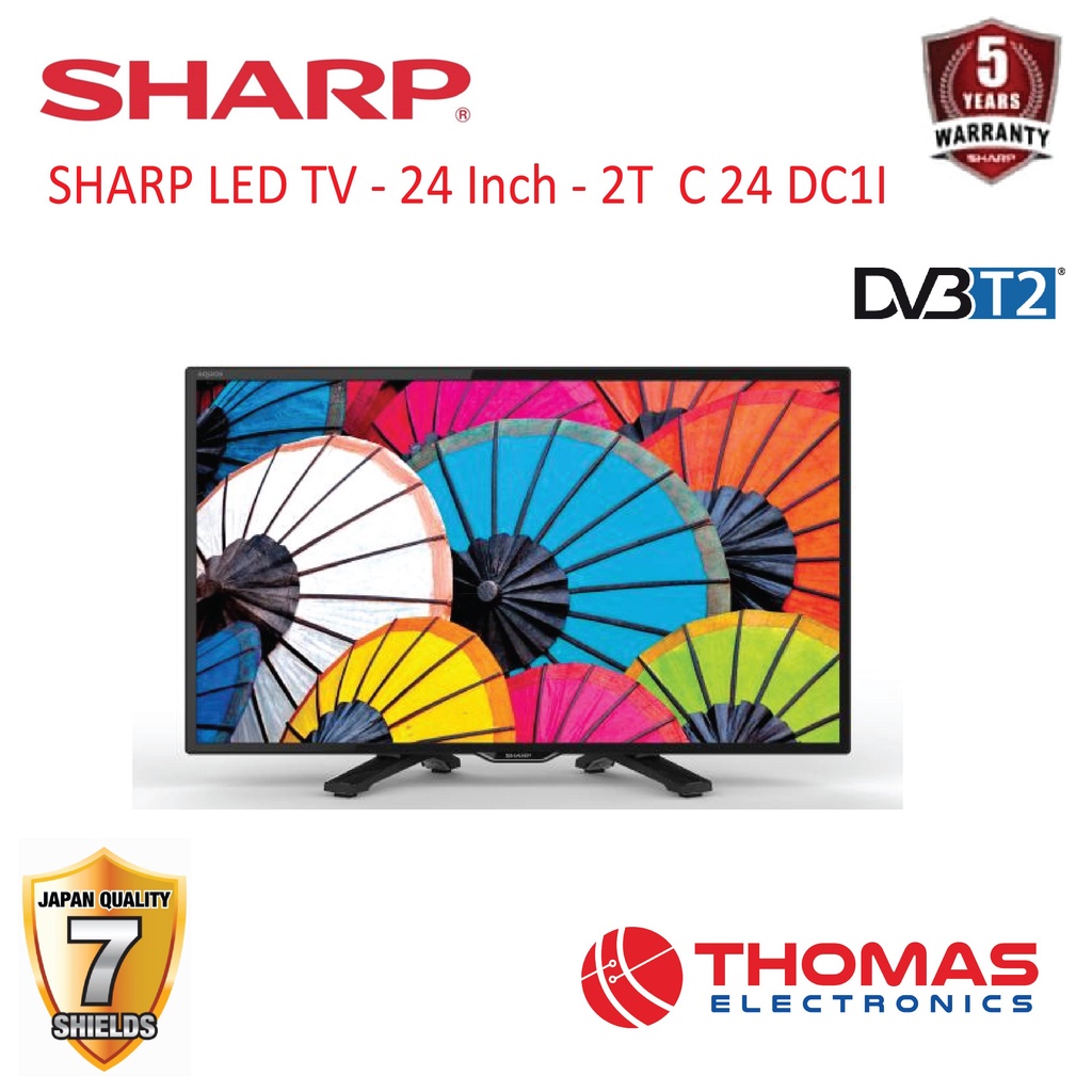 Jual LED TV SHARP 24 Inch 2T C 24 DC1I USB HDMI DIGITAL TV SHARP LED TV 24 | Shopee Indonesia