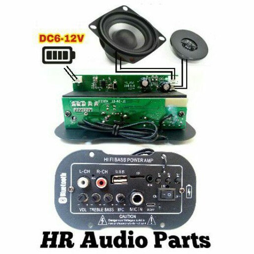 Jual Amplifier Digital Bluetooth Hi-Fi Bass Power Mobil DC 6V - 12V ...