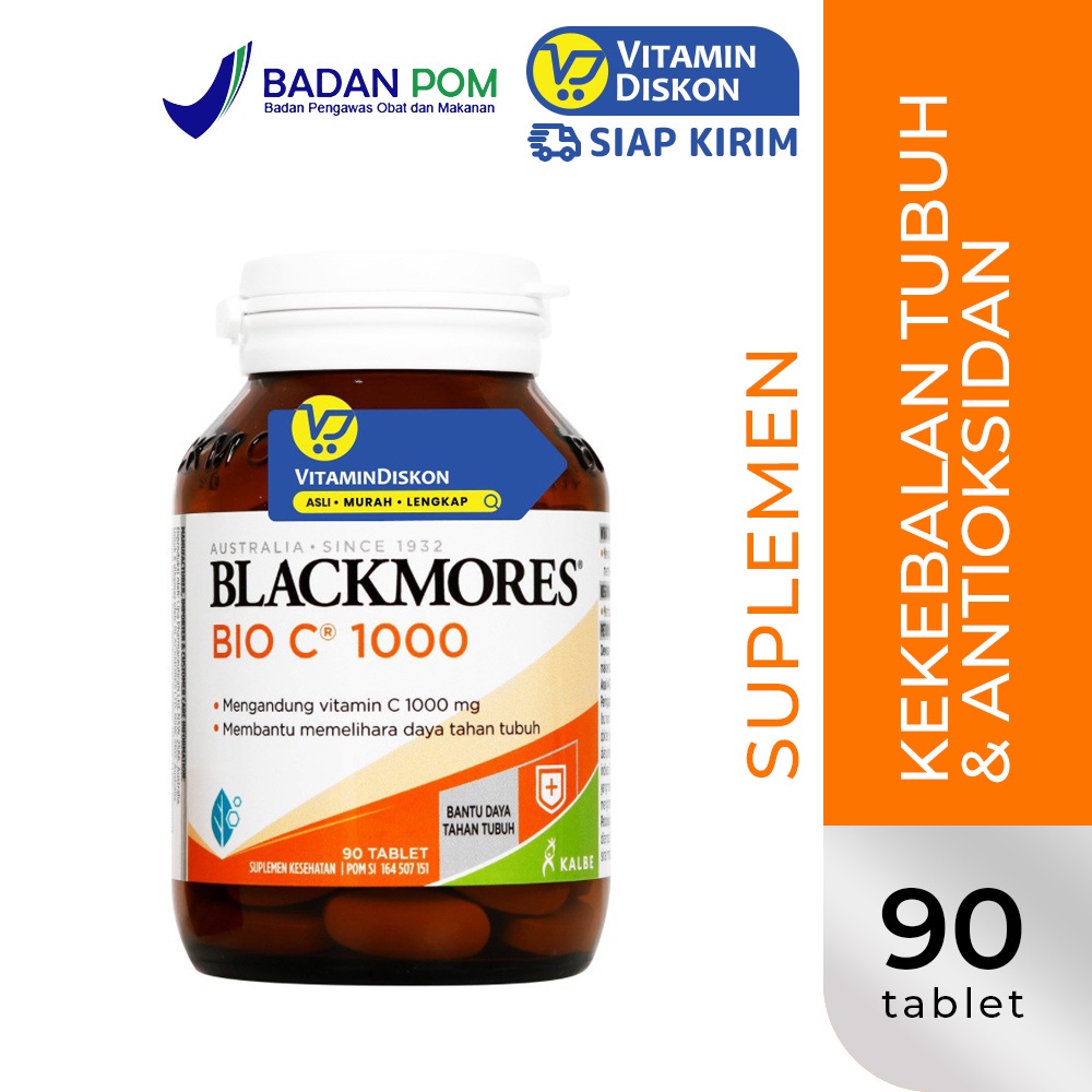 Jual Blackmores Bio C 1000Mg BPOM Kalbe 90 Tab | Suplemen Vitamin C ...
