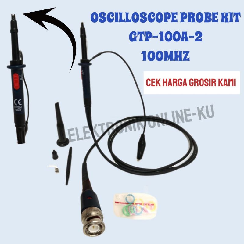 Jual OSCILLOSCOPE PROBE KIT GTP-100A-2 100MHZ | Shopee Indonesia