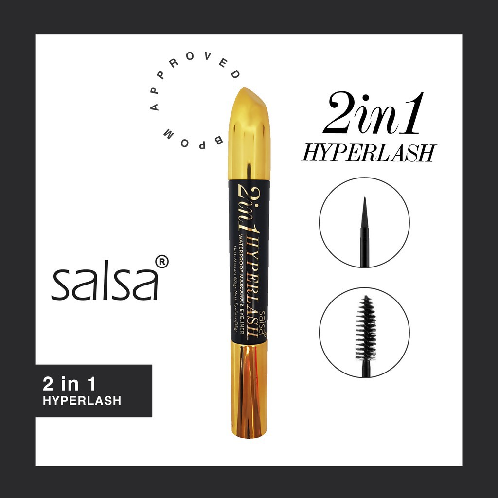 Jual Salsa 2 In 1 Longlasting Mascara plus eyeliner waterproof | Shopee ...