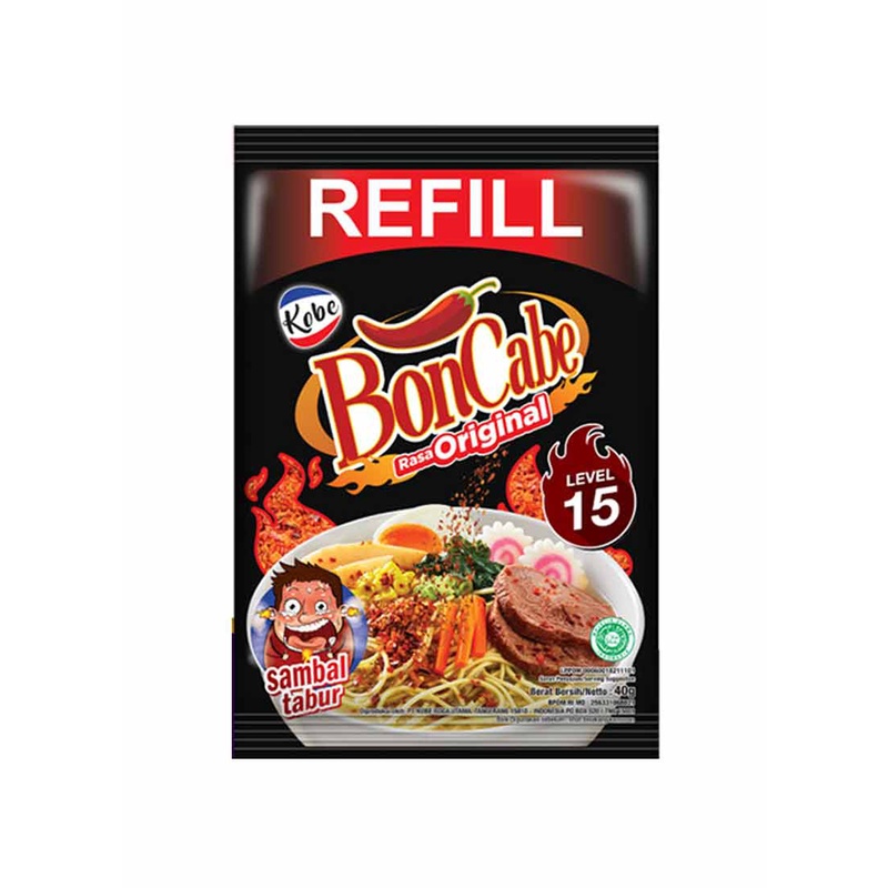 Jual BonCabe Bon Cabe Original 40 g Level 15 Sambal Tabur REFILL ...