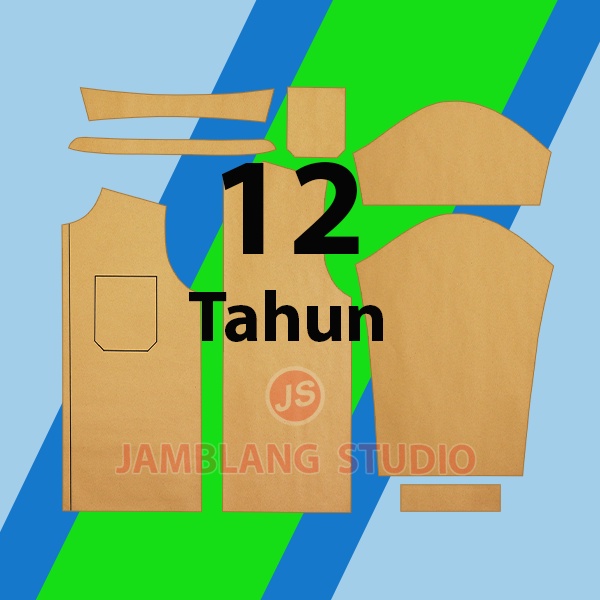 Jual Pola Instan Kemeja Anak Laki-Laki Lengan Panjang + Pendek [ Pola Baju Jamblang Studio ...