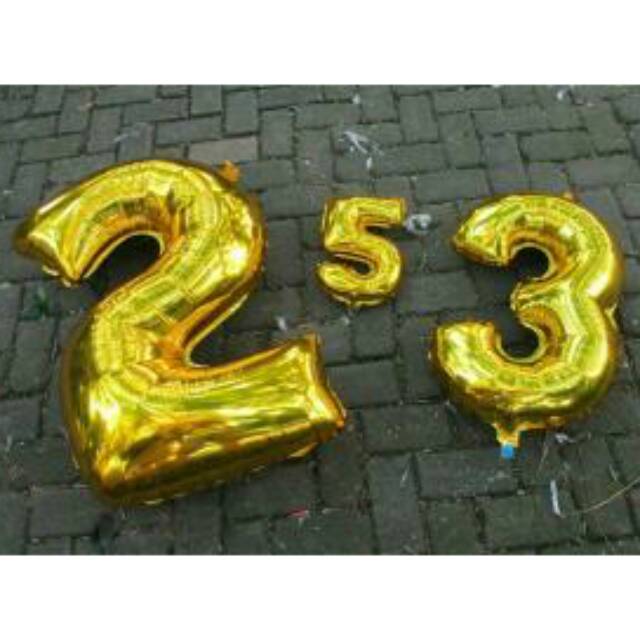 Jual Balon Foil Angka Gold/Silver | Shopee Indonesia