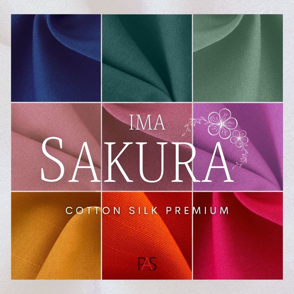 Jual [MINIMAL 2X KLIK UNTUK 1 YARD] Kain Katun IMA Sakura Premium 1/2 ...