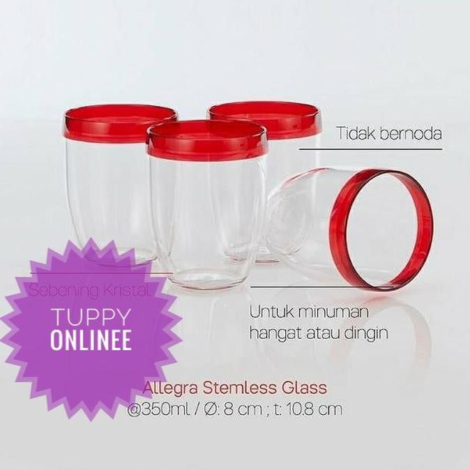 Jual Allegra Stemless Glass Gelas Tupperware Alat Makan Minum Original ...