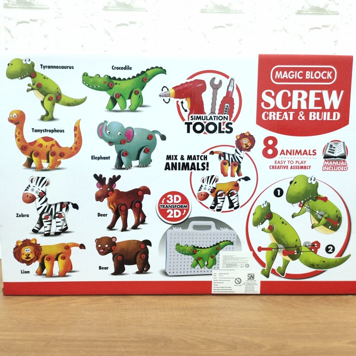 Jual puzzle-3d- mainan puzzle bongkar pasang screw magic block -3d ...