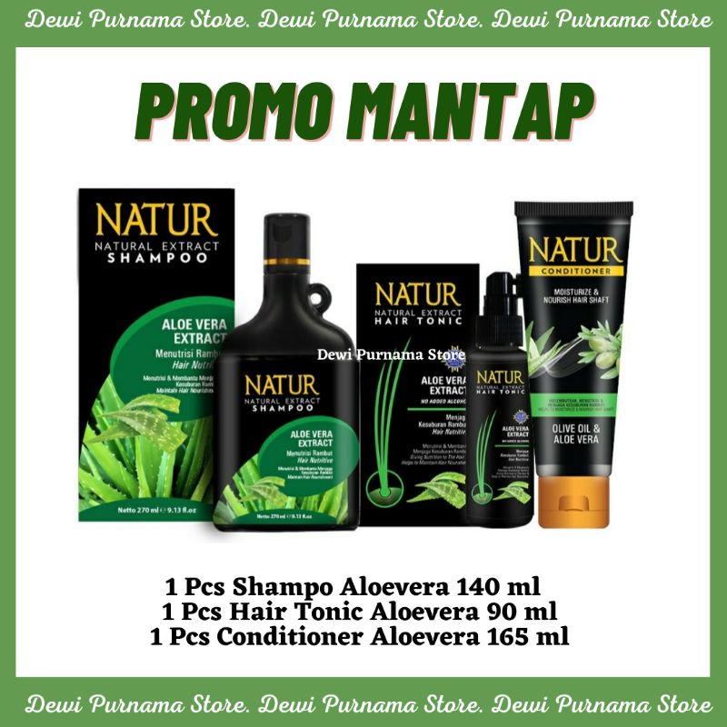 Jual Natur Treatment Series Aloe Vera ( Solusi Rambut Tipis ) | Shopee ...