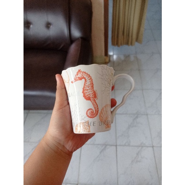 Jual Gelas Keramik SANGO Kuda Laut Mug Animal Motif Hewan Laut Kuda ...