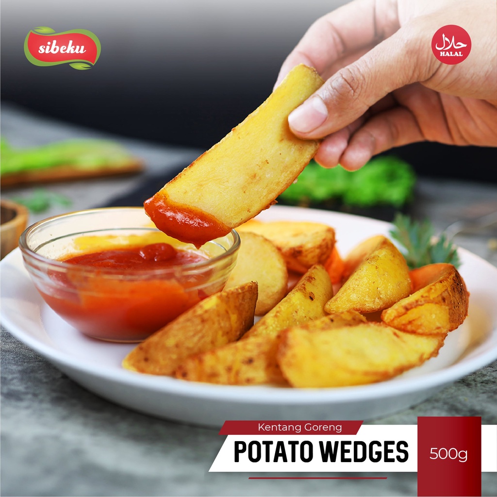Jual Kentang Goreng Wedges/ Potato Wedges Halal 500gr Frozen Food ...