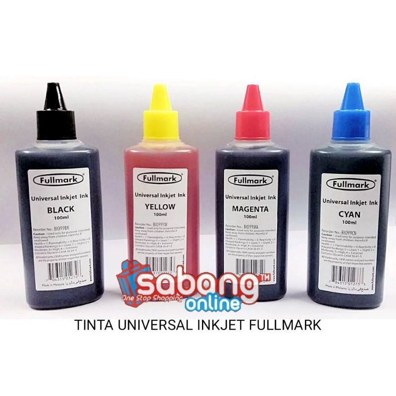 Jual TINTA INKJET UNIVERSAL FULLMARK 100ML / TINTA FULLMARK 100ML ...