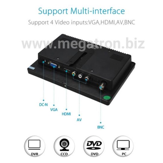Jual Mini LED Monitor 7 Inch ( HDMI + VGA + BNC + RCA Input ) | Shopee ...