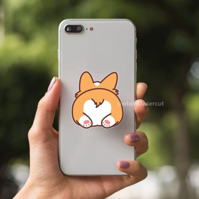 Jual Grik Corgi Butt Pop Stand Socket Phone Grip Animal Dog Acrylic ...