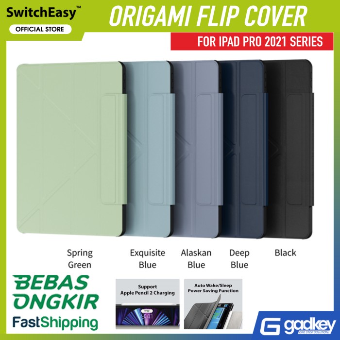 Jual Case iPad Pro 12.9 M1 2021 2020 2018 SwitchEasy Origami Casing ...