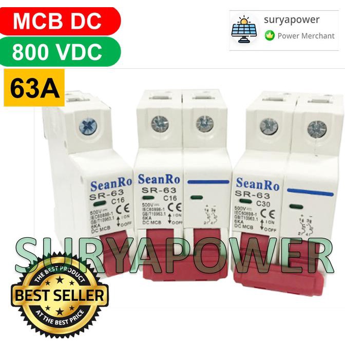 Jual Mcb Dc 800V 2P - 16A 25A 32A 50A 63A 100A 125A - Seanro - Suryapower | Shopee Indonesia
