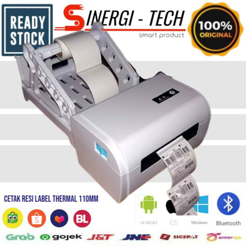 Jual PRINTER LABEL PENGIRIMAN ZJ9200 110mm CETAK RESI USB BLUETOOTH ...