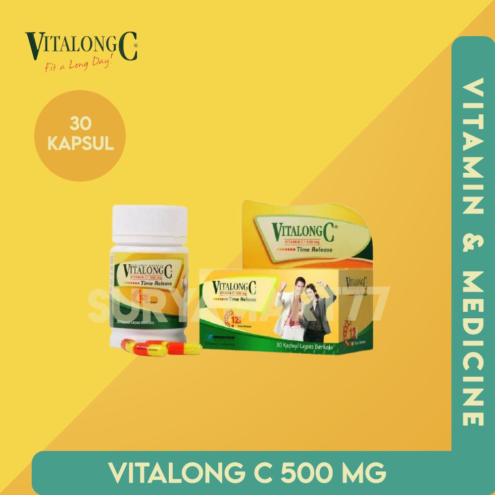 Jual VITALONG C VITAMIN C 500 MG / VITALONGC VITAMIN C 500 MG 1 BOX 30 ...