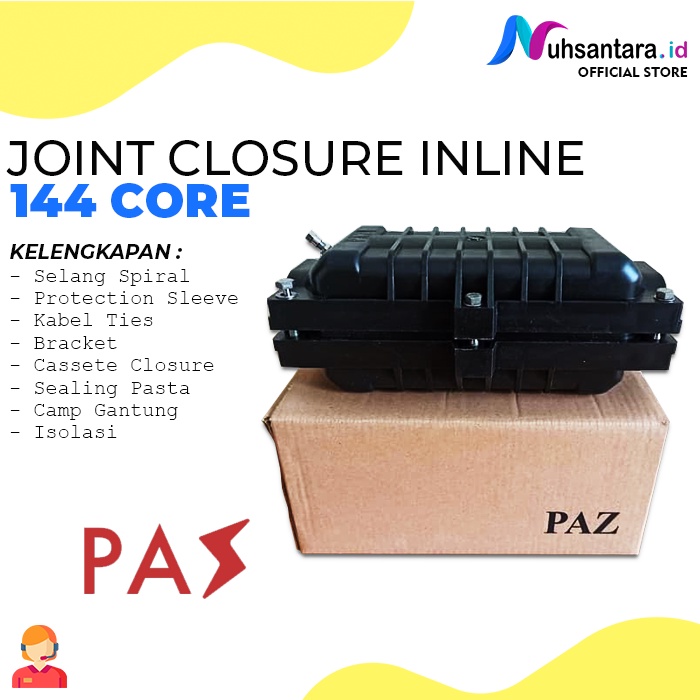 Jual [𝐎𝐑𝐈𝐆𝐈𝐍𝐀𝐋] Joint Closure Inline PAZ 144 Core Fiber Optic JB Inline ...