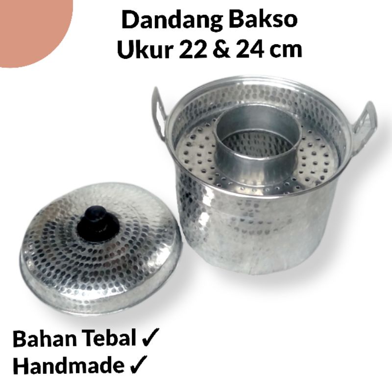 Jual Dandang Bakso / Panci Bakso / Baso Alumunium Bahan Tebal Ukuran 22 ...