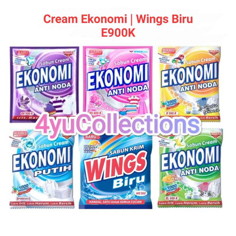 Jual Cream Ekonomi Sabun Colek Anti Noda E900 K | Wings Biru E900K | Shopee Indonesia