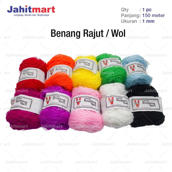 Jual Benang Rajut Tali Wol 1mm x 150m - ROLL | Shopee Indonesia