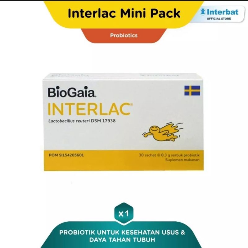 Jual Interlac Sachet Probiotik / TABLET KUNYAH STRAWBERRY isi 30 ...