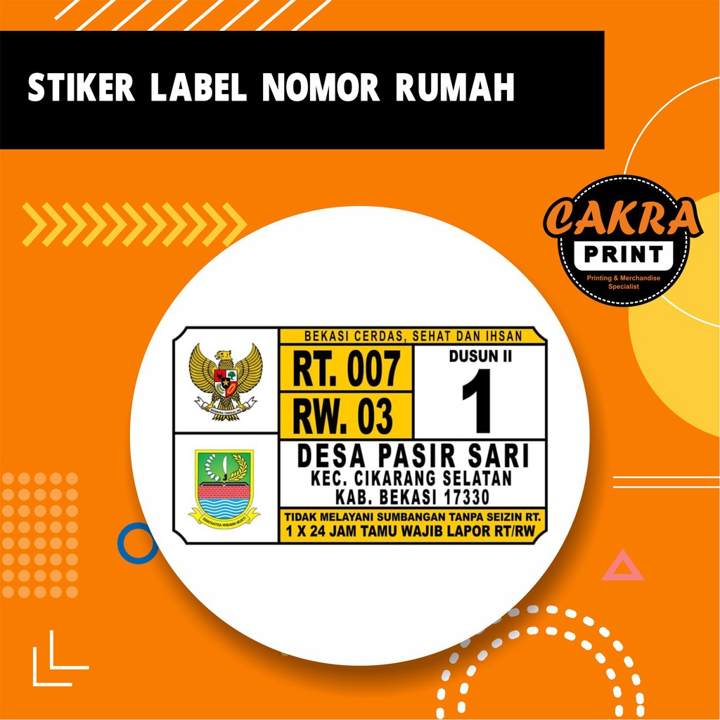 Jual Cetak Sticker Nomor Rumah Awet MURAH | Shopee Indonesia
