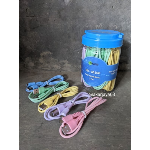 Jual REBORN RB-M100 Kabel Data USB Mikro Fast Charging 2.4A 100cm Micro ...