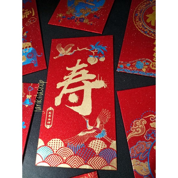 Jual ANGPAO PANJANG MERAH HURUF SHOU PANJANG UMUR IMLEK KADO ULANG ...