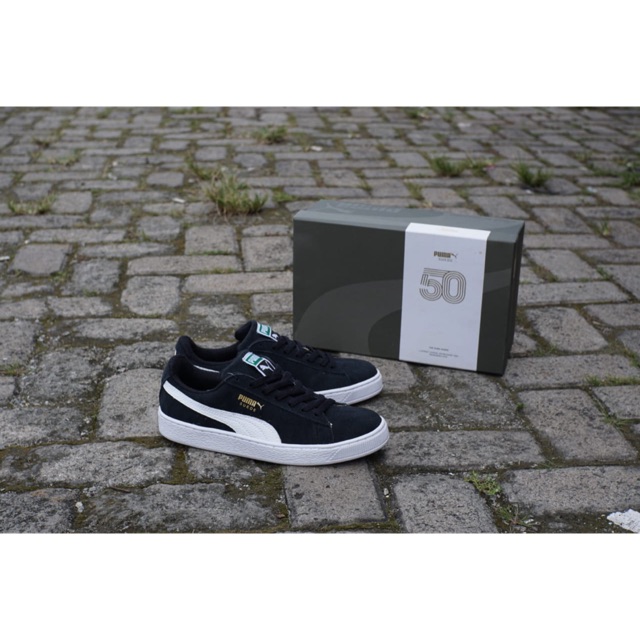 Jual SEPATU PUMA SUEDE CLASSIC BLACK/WHITE ORIGINAL | Shopee Indonesia