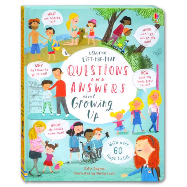 Jual Usborne Lift-the-Flap Questions and Answers about Growing Up Board ...