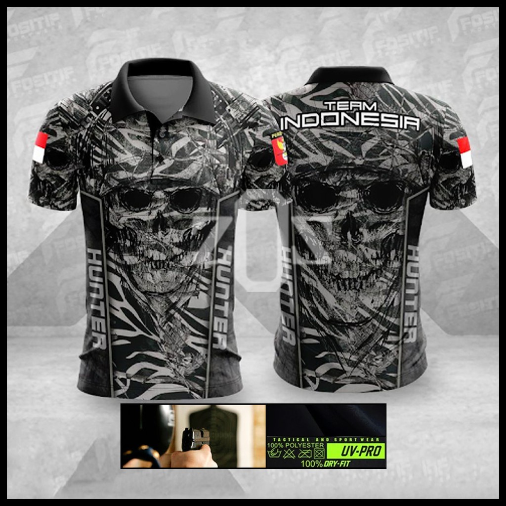 Jual Baju Kaos Jersey Perbakin Menembak Shooting Shooter IPSC Skull ...