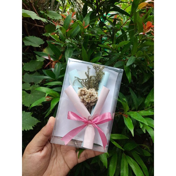 Jual Gried flower card box mini/bok mika/box mika/buket mini | Shopee ...