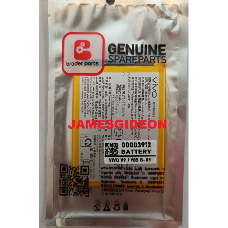 Jual Battery Baterai Batre Batrai Batt VIVO V9 Y85 B-D9 BD9 B D9 ...
